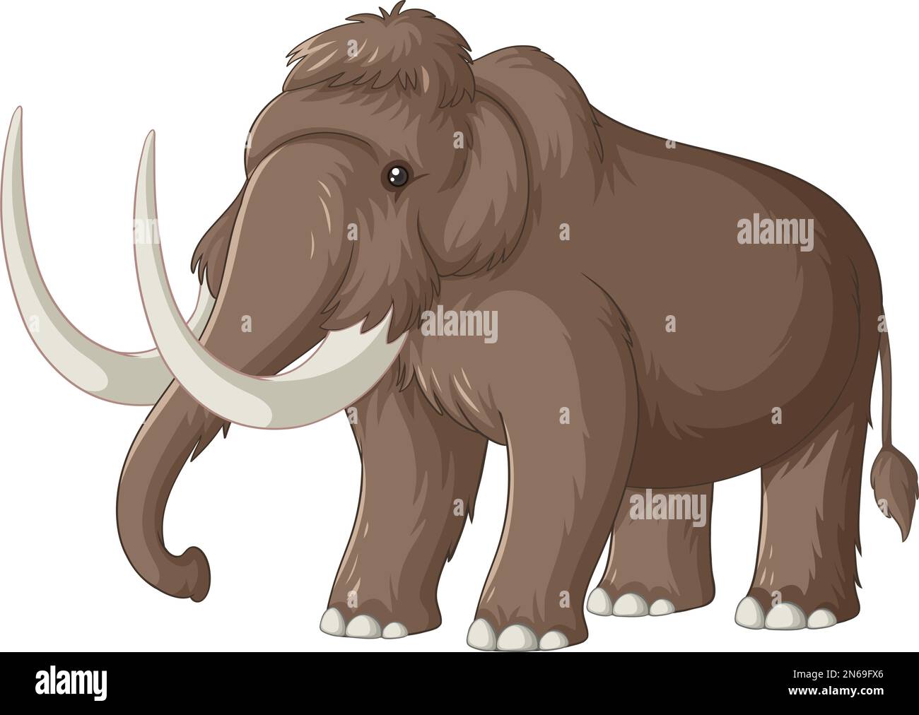 Woolly mammoth extinct animal vector illustration Stock Vector Image ...