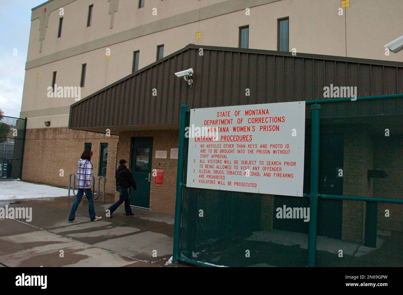 Visitors enter the State of Montana Department of Corrections Montana ...