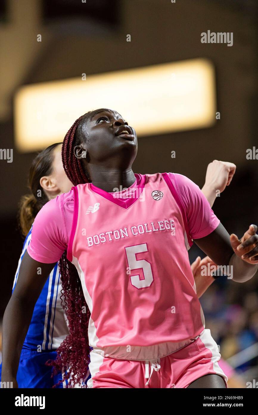 February 9, 2023; Newton, Massachusetts, USA; Boston College forward ...