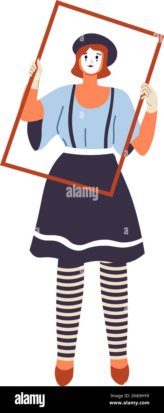 Female Mime Clipart
