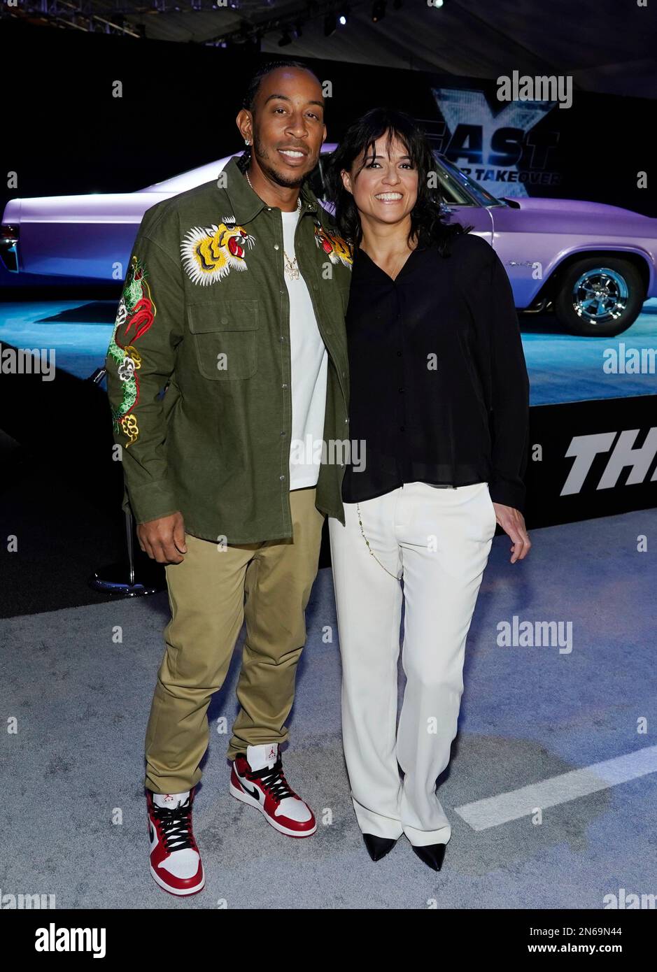 Chris "Ludacris" Bridges, left, and Michelle Rodriguez, cast members in ...