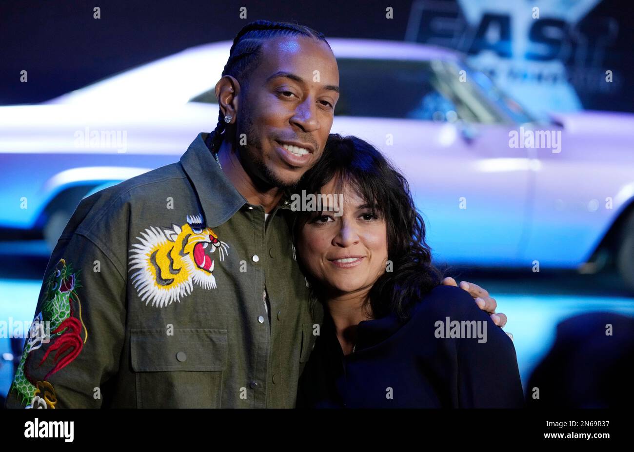 Chris "Ludacris" Bridges, left, and Michelle Rodriguez, cast members in ...
