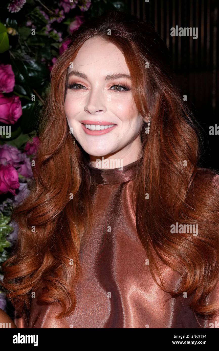 Lindsay Lohan attends the Christian Siriano Fall/Winter 2023 fashion ...