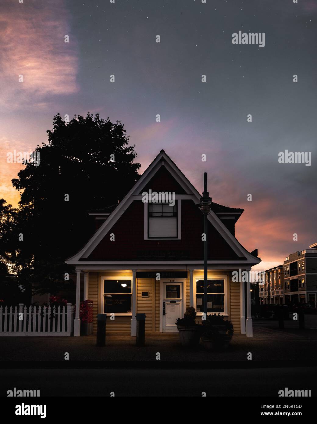 House during a beautiful blue hour Stock Photo - Alamy