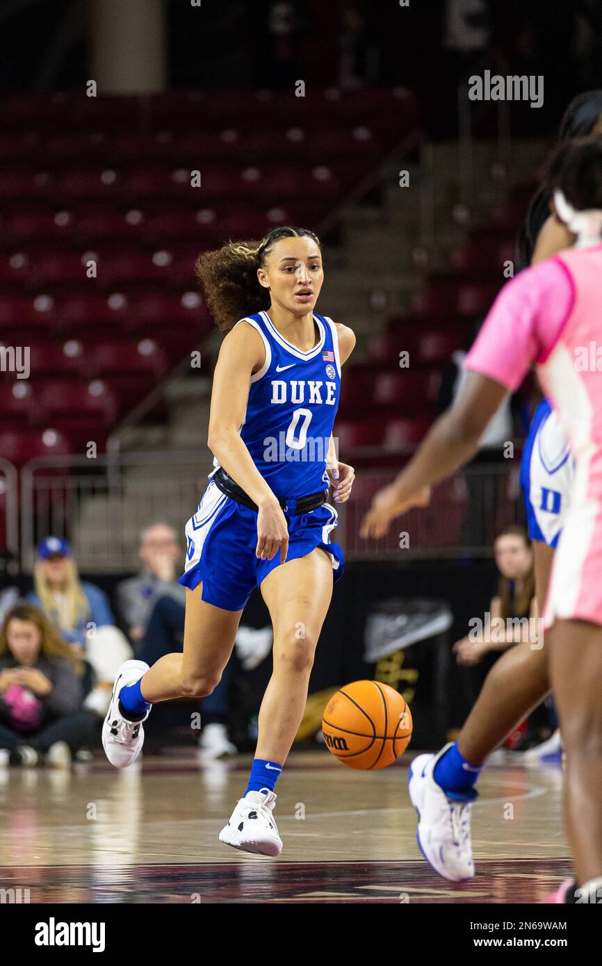Conte Forum. 9th Feb, 2023. Massachusetts, USA; Duke guard Celeste ...