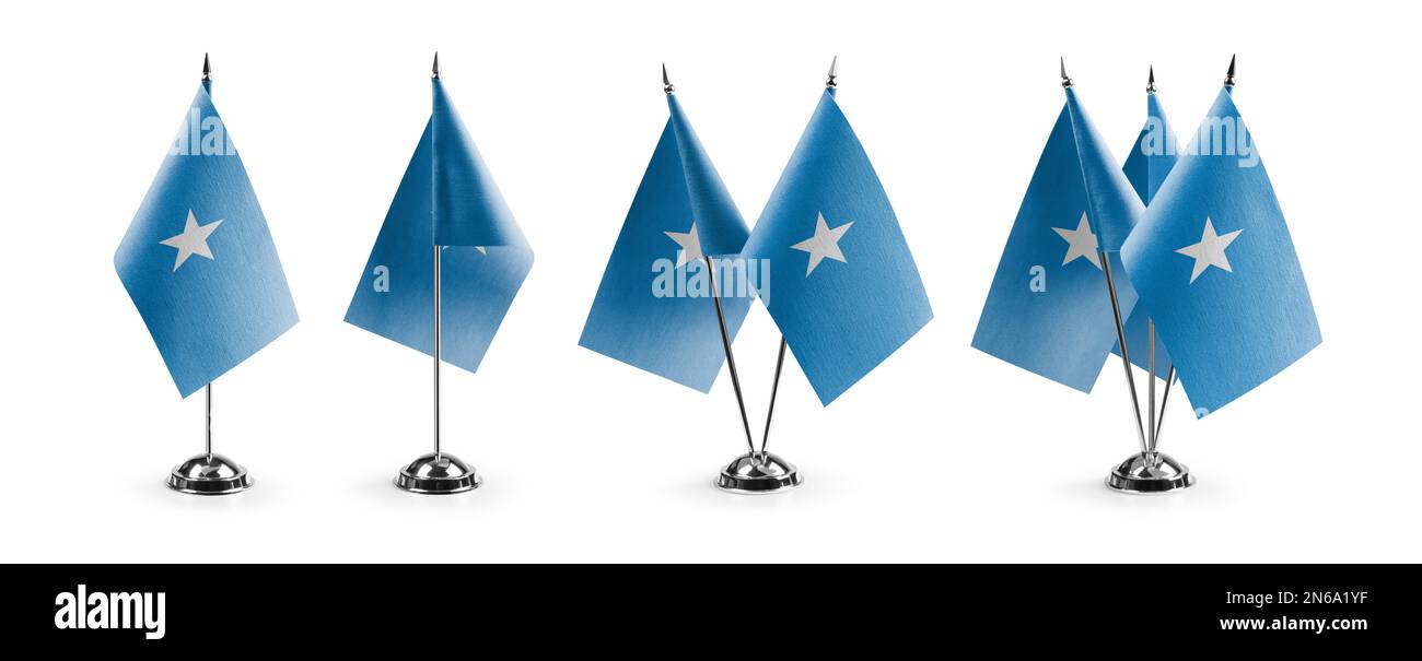Small national flags of the Somalia on a white background Stock Photo ...