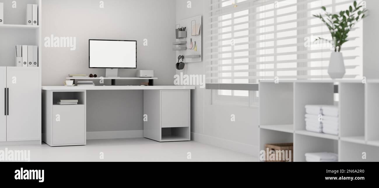 Modern white examination room or doctor office interior design with ...