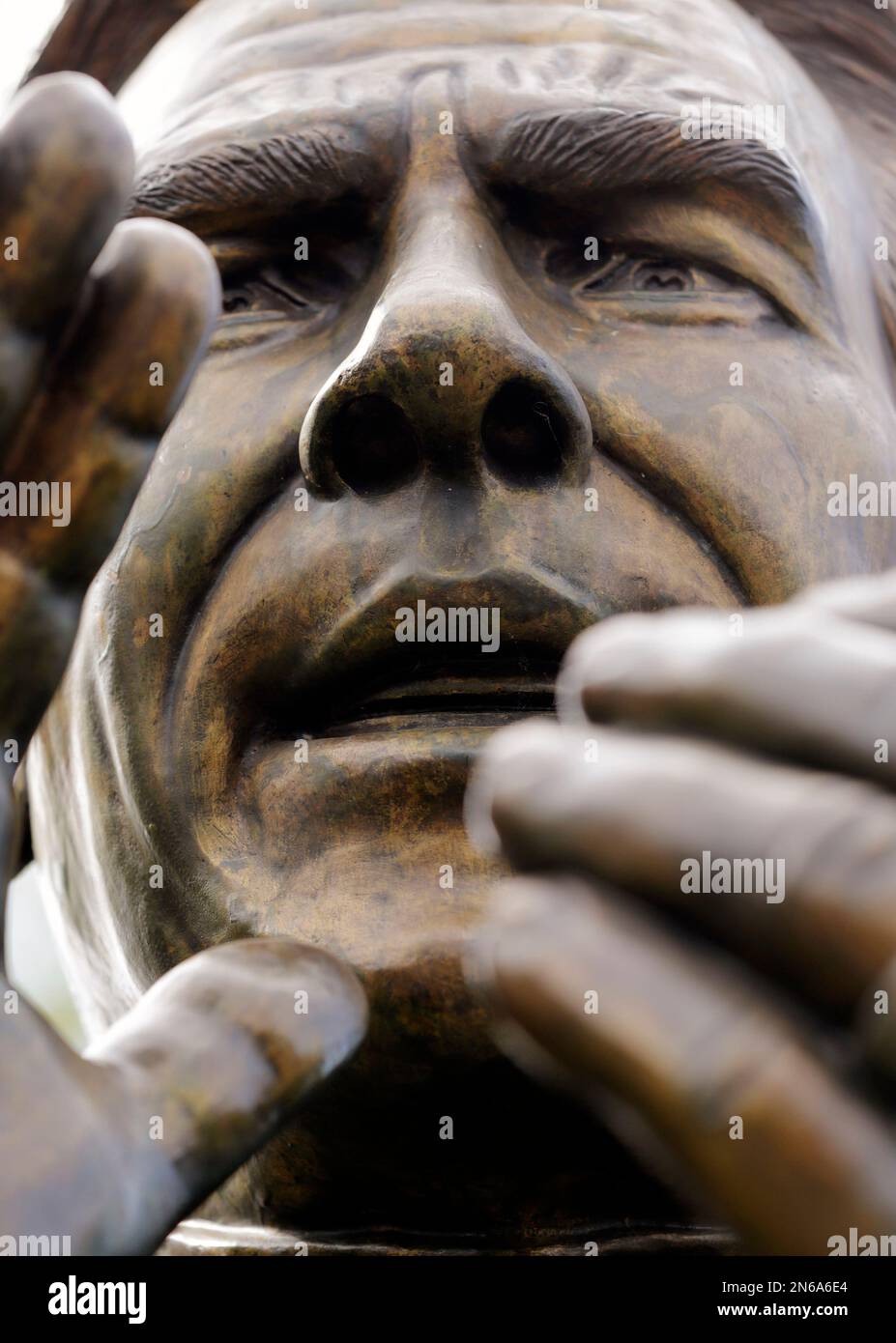 The statue of Alabama coach Nick Saban stands watch over the Walk of ...