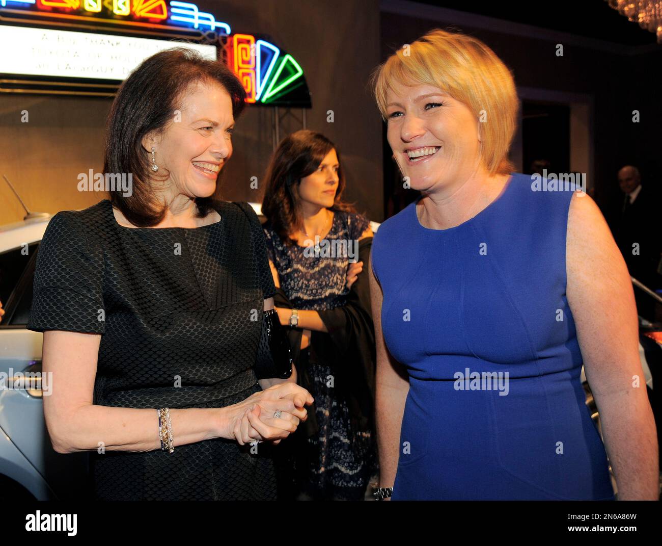 Sherry Lansing, left, mingles with Megan Colligan, recipient of the ...