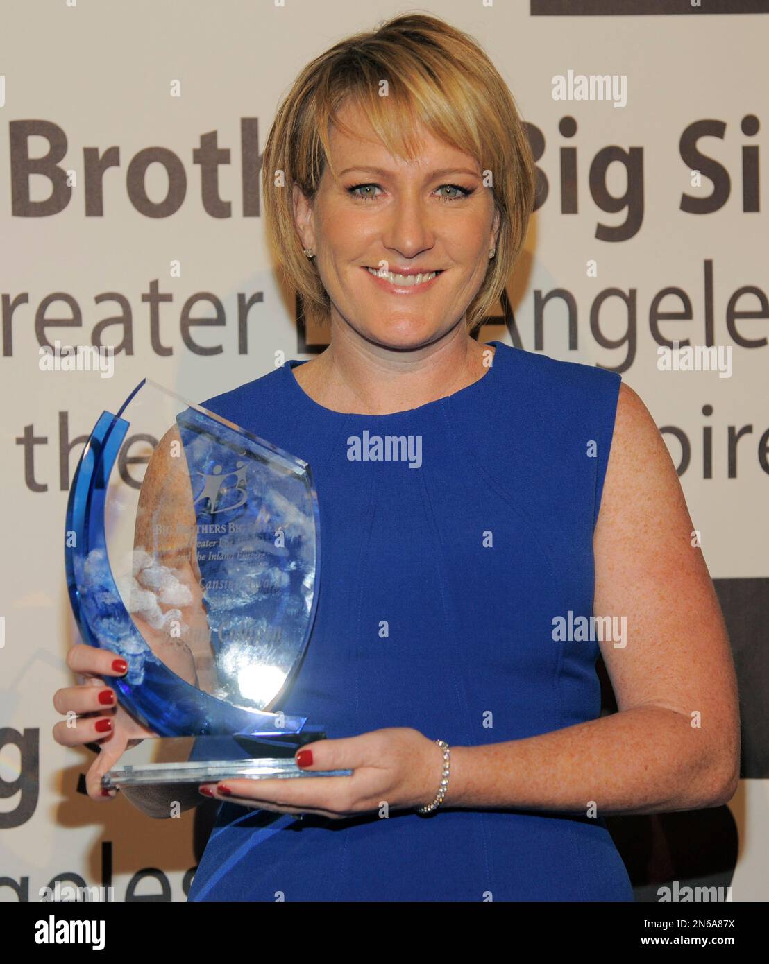Sherry Lansing Award recipient Megan Colligan poses with the award at ...