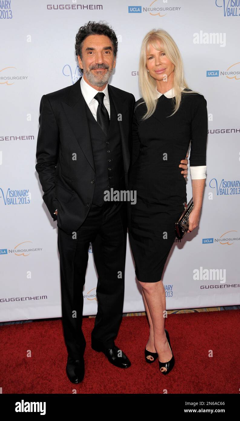 Chuck Lorre, left, recipient of the Rodney Respect Award, arrives with ...