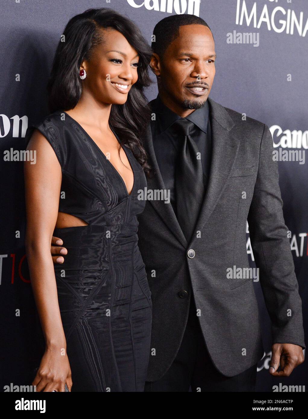Actress Nichole Galicia and Jamie Foxx attend the global premiere of ...