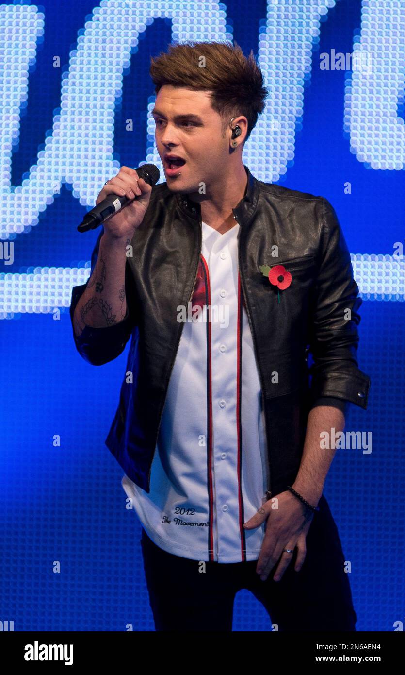 British Pop group Union J member, Jaymi Hensley, performs on stage for ...