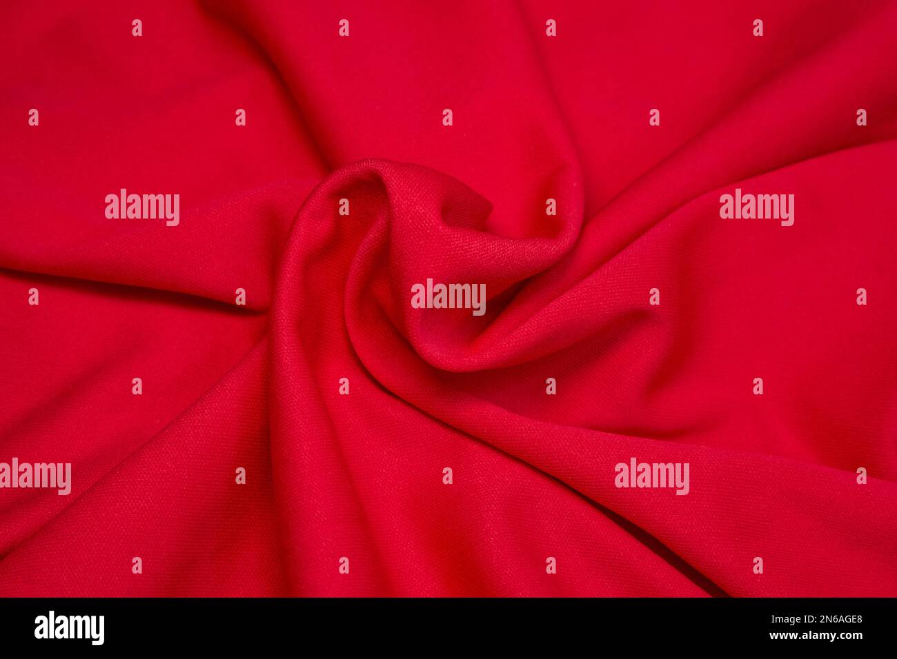 Red fabric background. Red cloth waves background texture. Red fabric ...