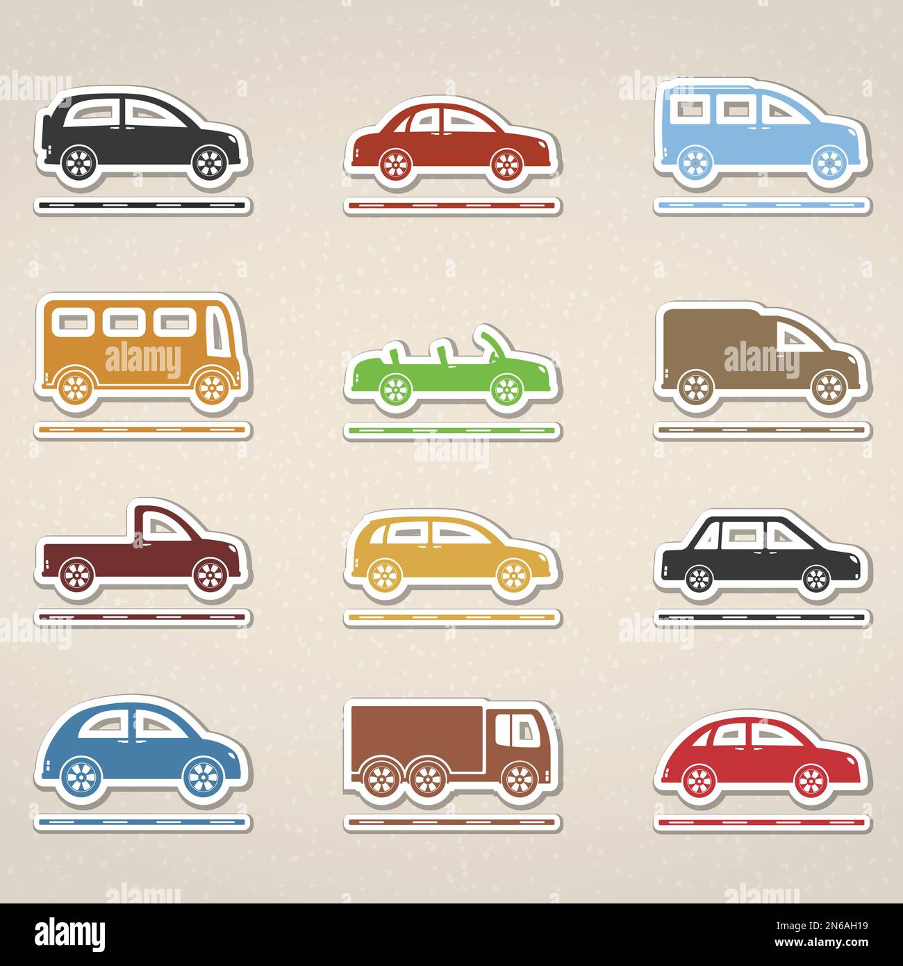 Set of icons of cars, vector eps10 illustration Stock Vector Image ...