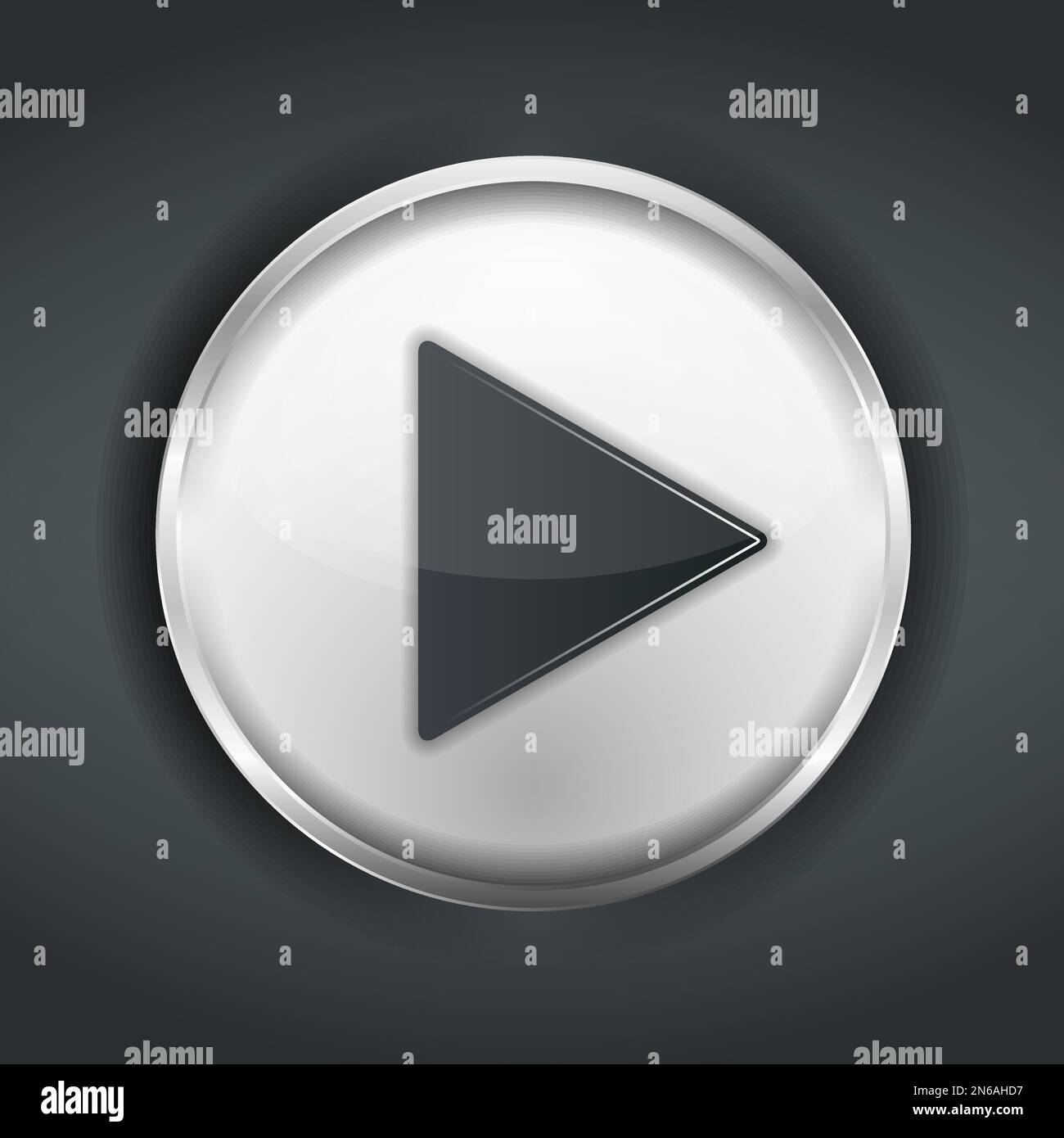Round Play Button, vector eps10 illustration Stock Vector Image & Art ...