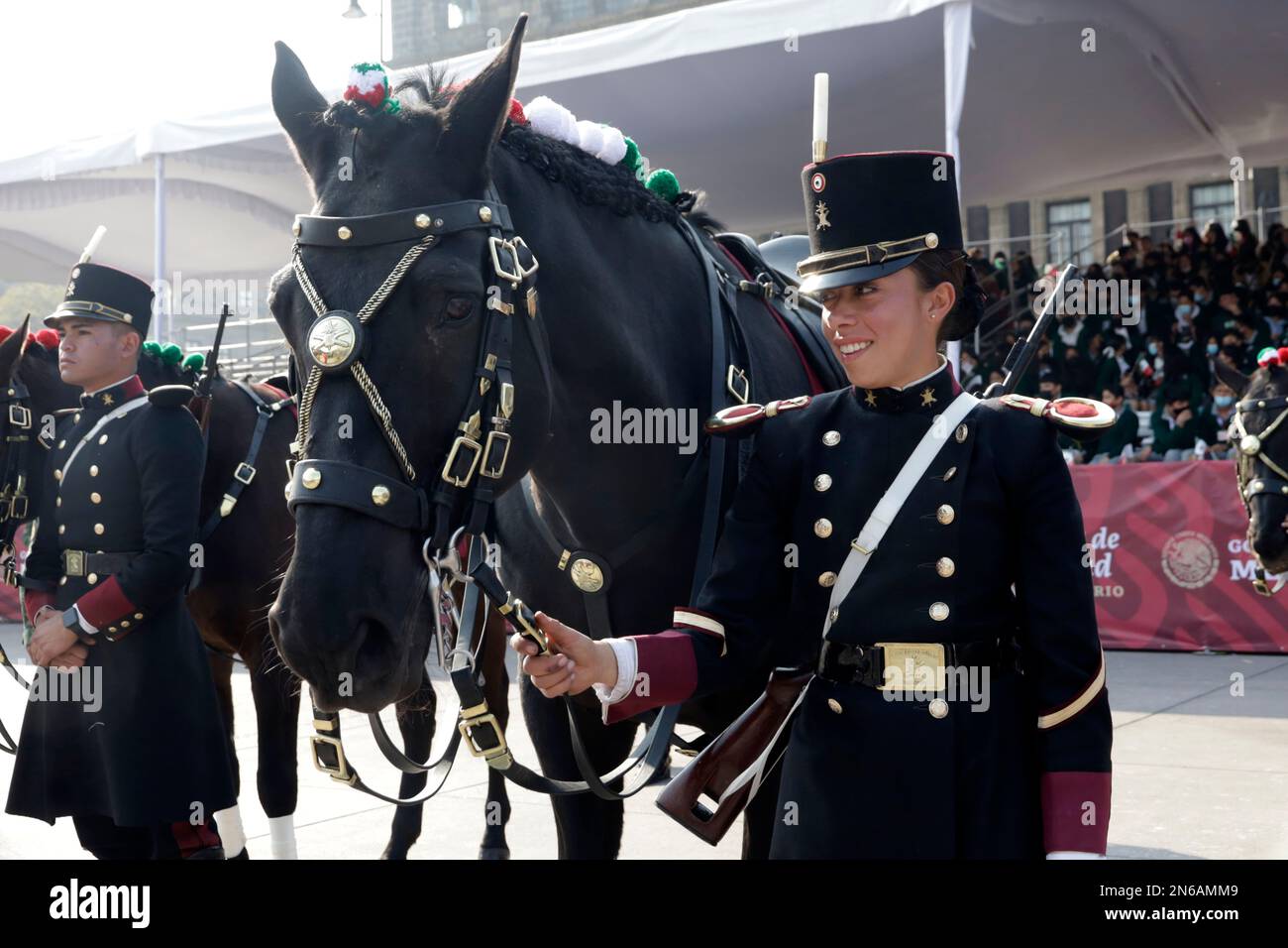 Non Exclusive: February 9, 2023, Mexico City, Mexico: Cadets from the ...