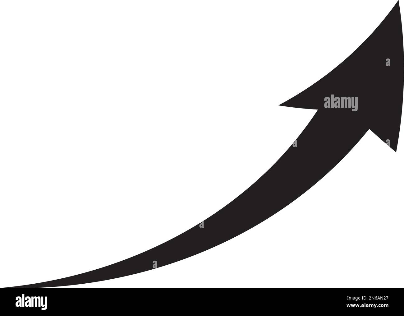A Simple Black Arrow Representing A Rise Image Of Business Success