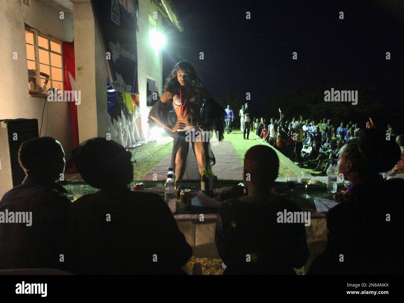 In this photo taken Saturday Oct. 19, 2013 a contestant takes part in ...