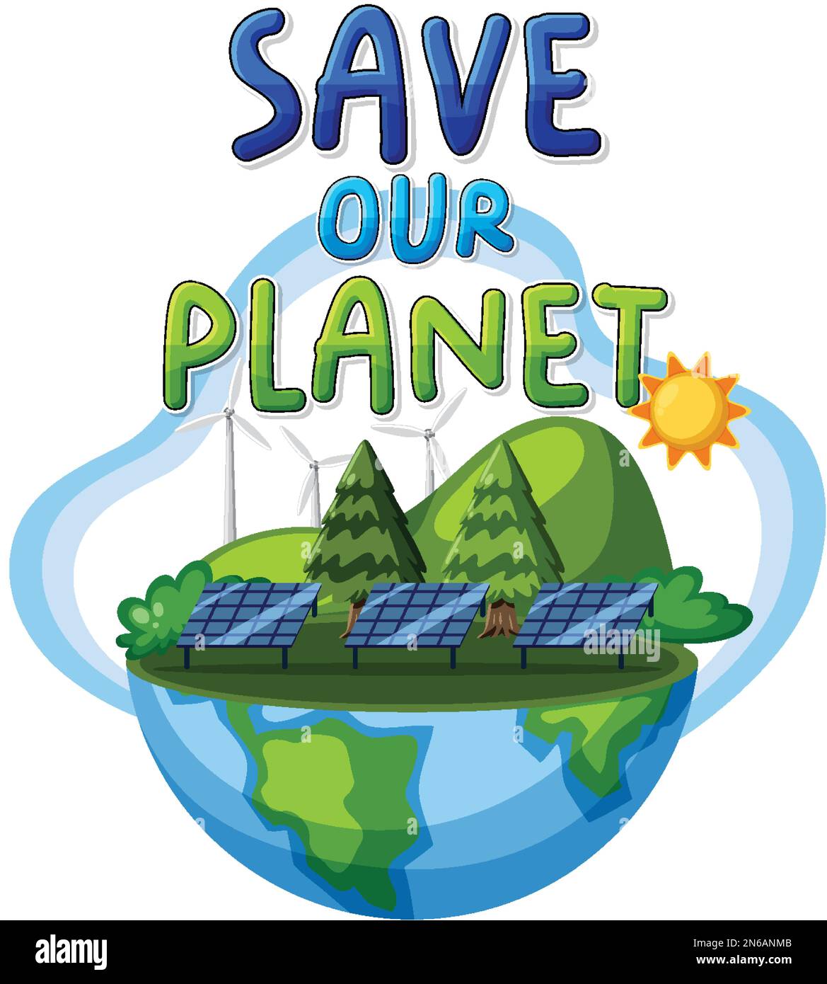 Save the earth banner design illustration Stock Vector Image & Art - Alamy