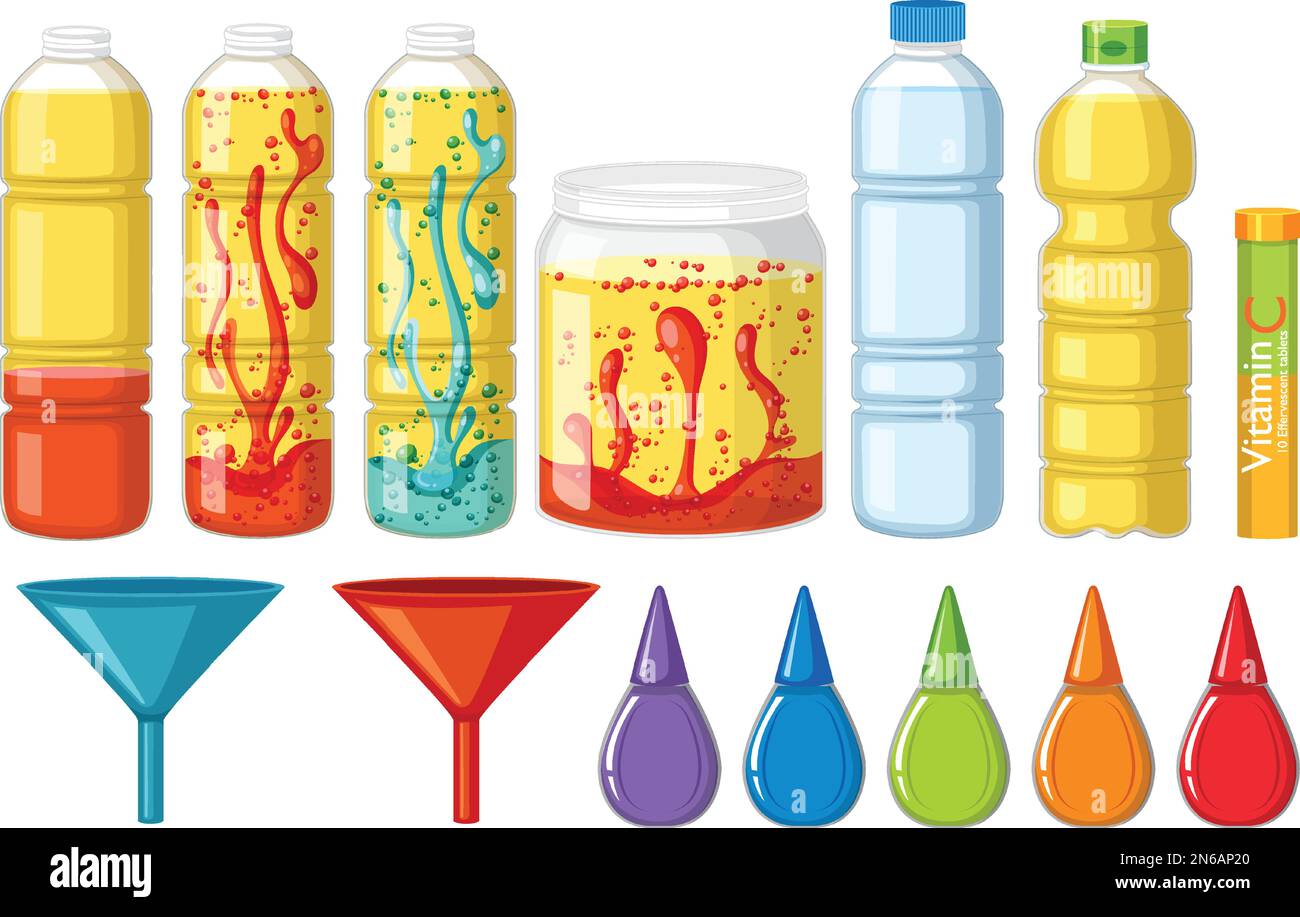 Set of colour science experiments illustration Stock Vector Image & Art ...