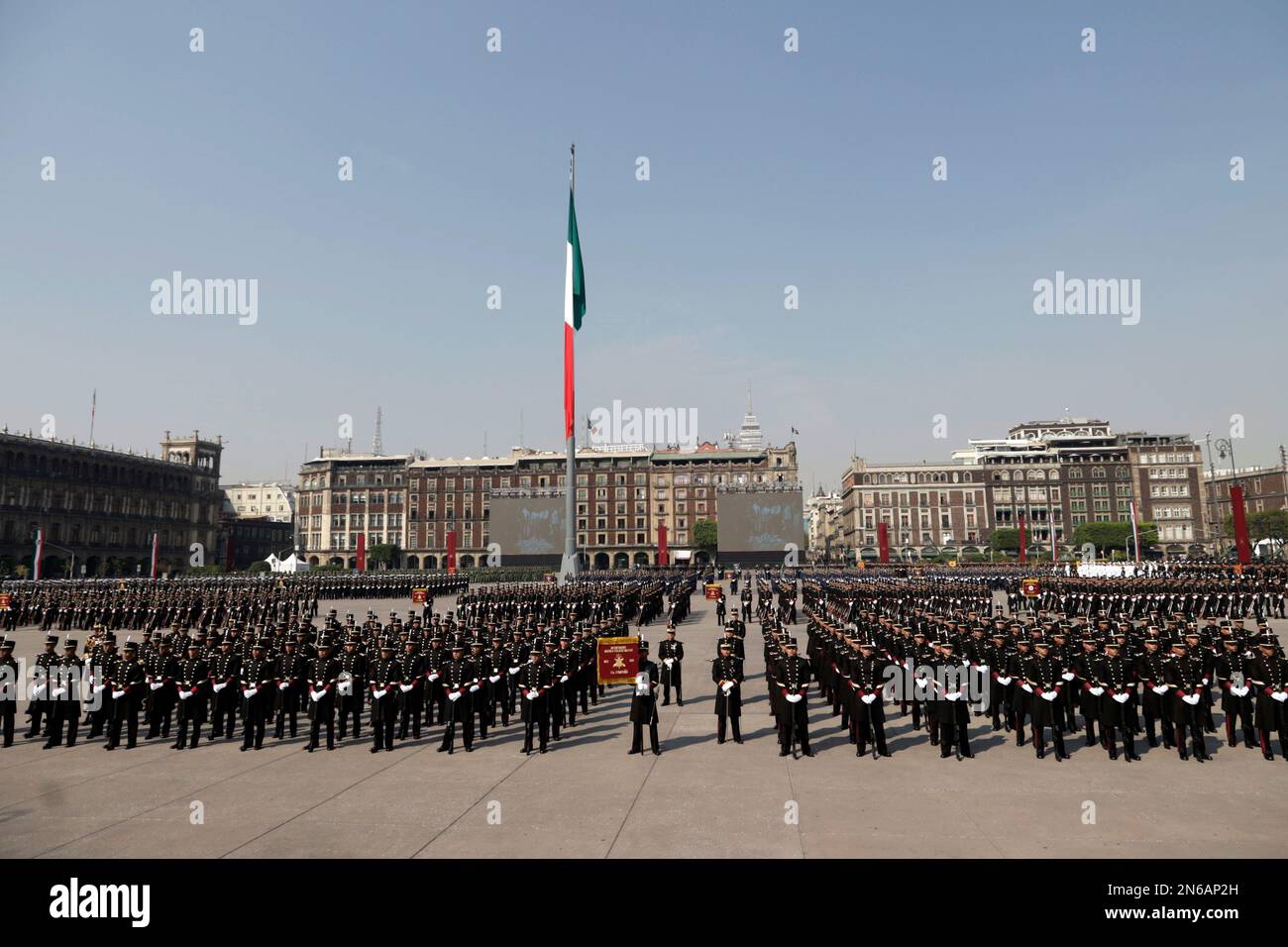 Non Exclusive: February 9, 2023, Mexico City, Mexico: Cadets from the ...