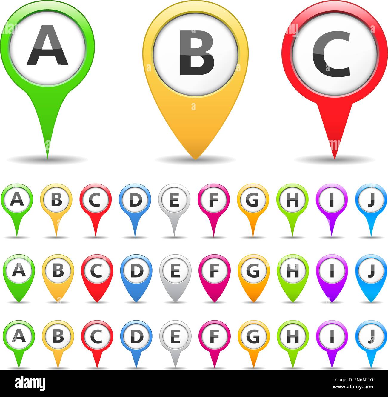 Map marker symbols collection hi-res stock photography and images - Alamy