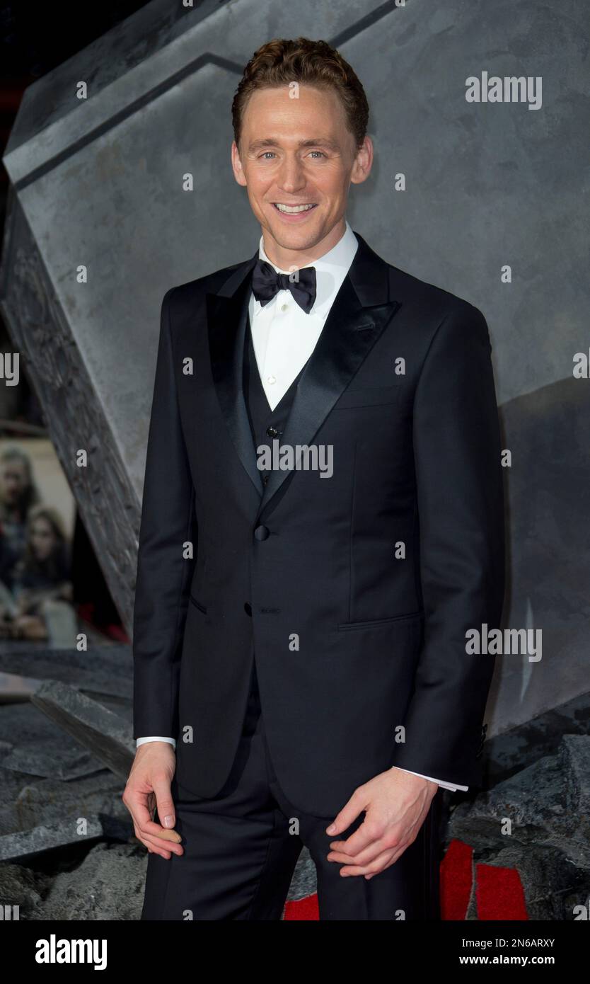 British actor Tom Hiddleston arrives for the World Premiere of Thor ...