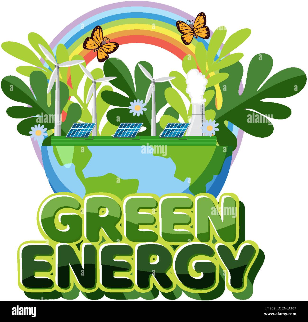 Green energy logo banner vector illustration Stock Vector Image & Art ...