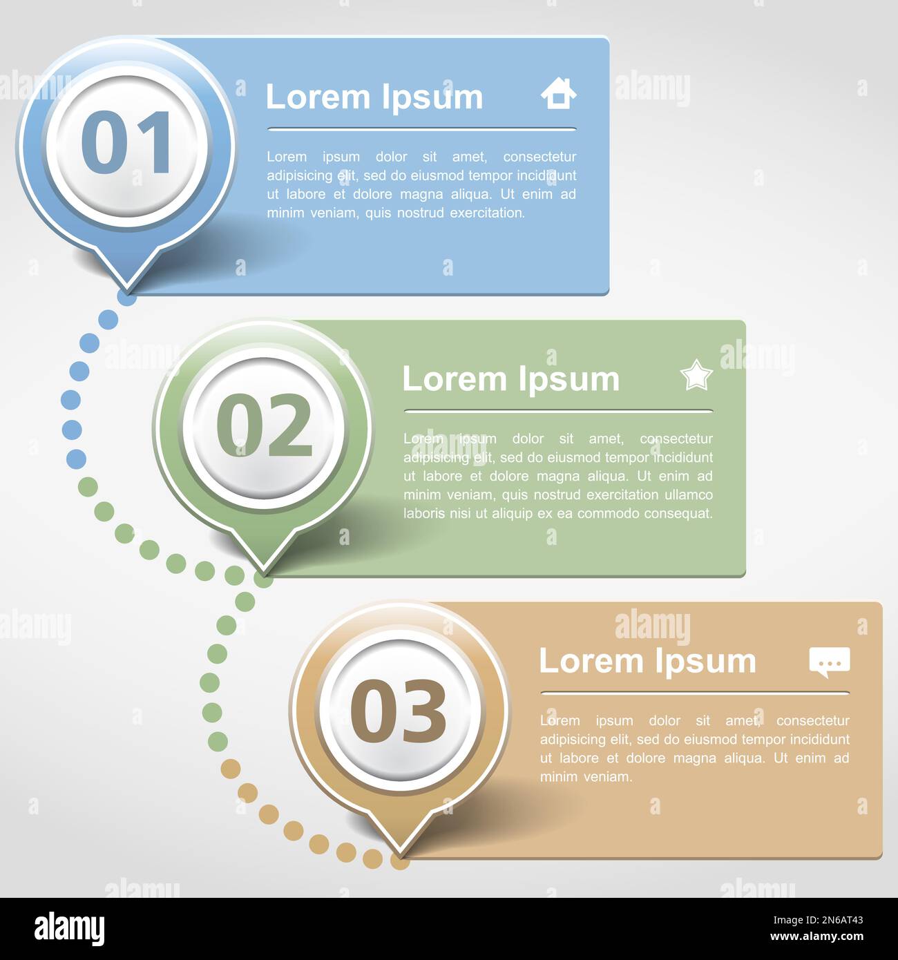 Design template with three banners, vector eps10 illustration Stock ...