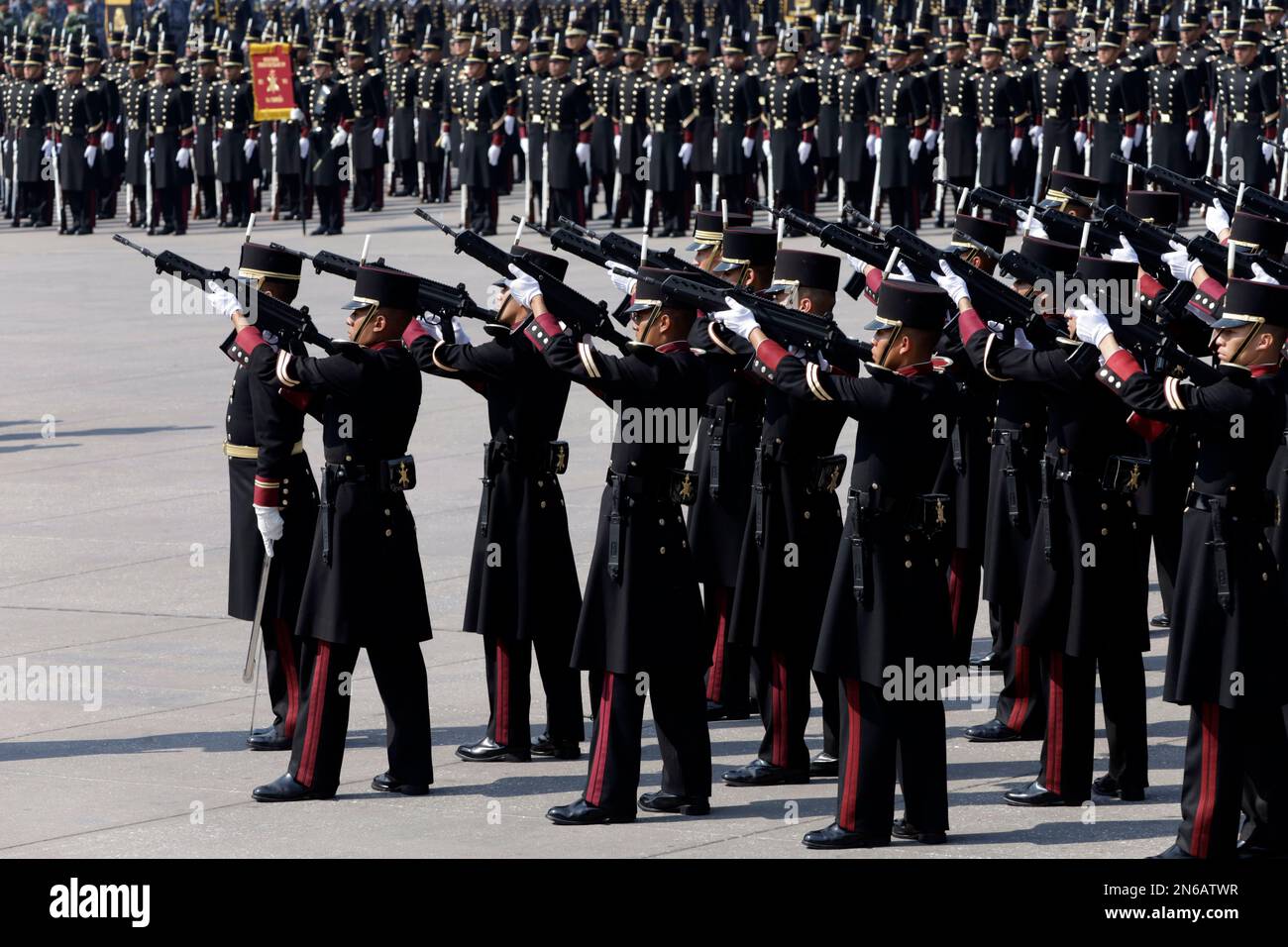 Non Exclusive: February 9, 2023, Mexico City, Mexico: Cadets from the ...