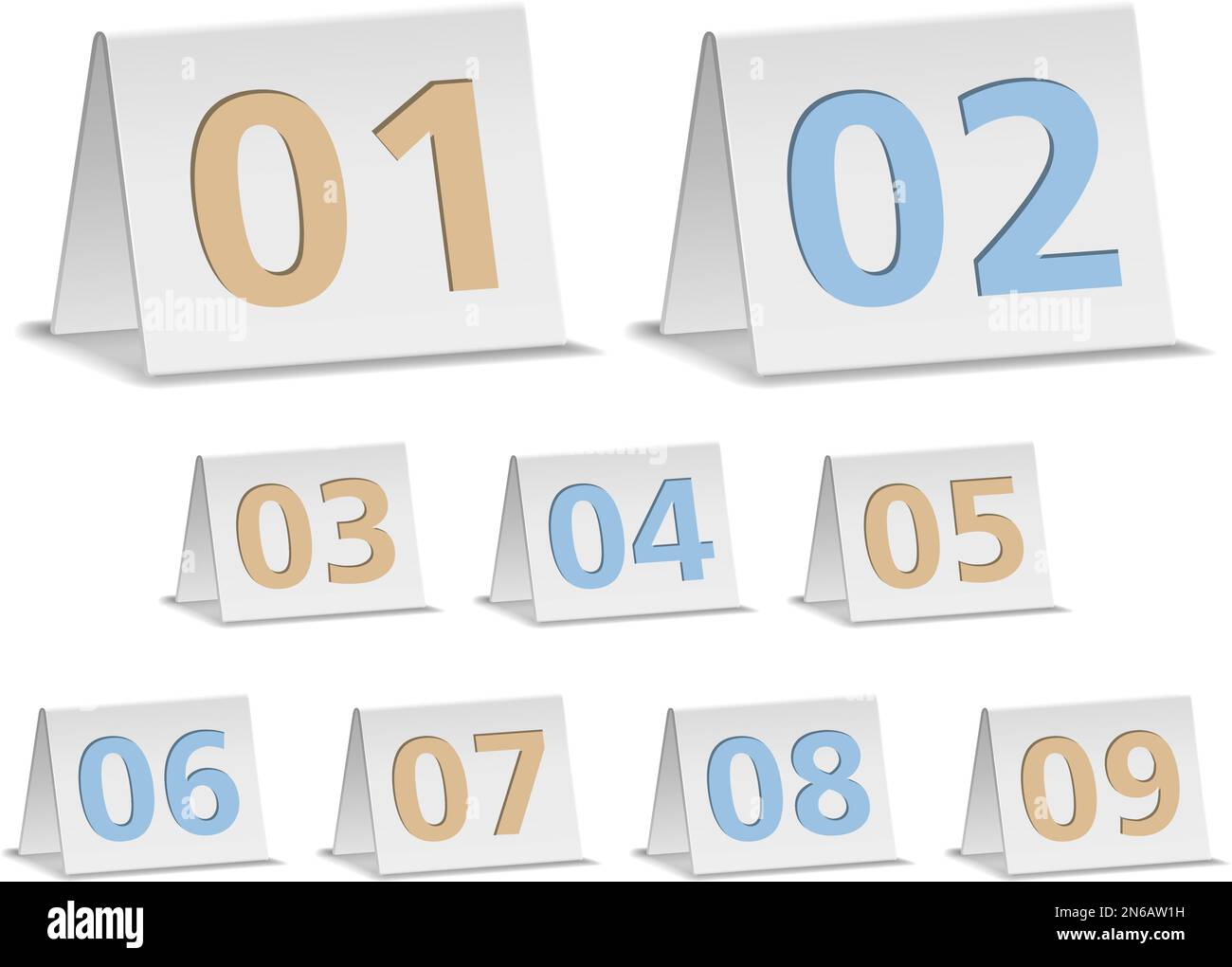 Paper banners with numbers, vector eps10 illustration Stock Vector ...