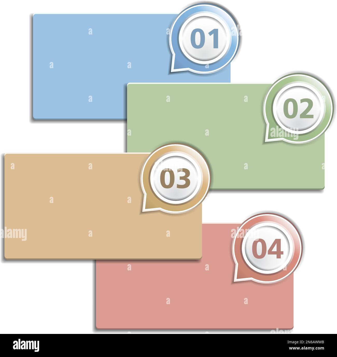 Four banners with numbers, vector eps10 illustration Stock Vector Image ...