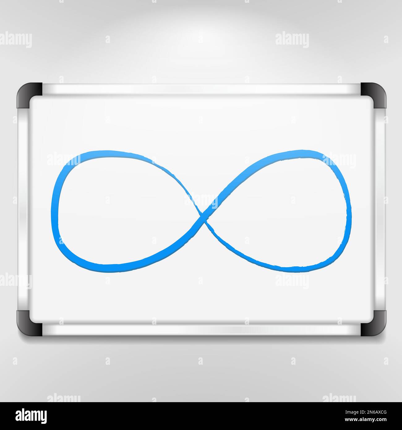 Blue infinity symbol on whiteboard, vector eps10 illustration Stock ...