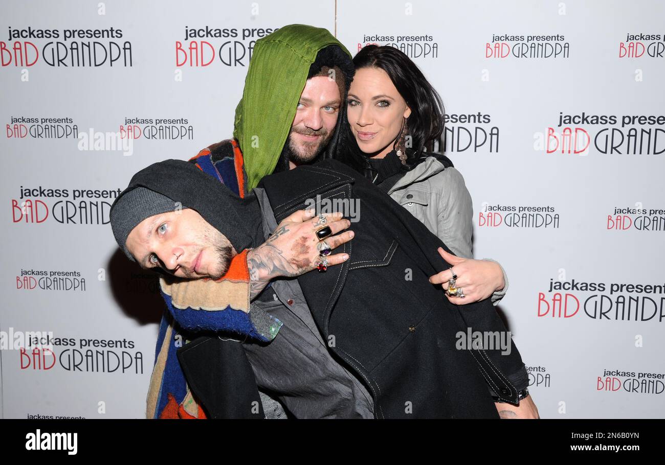 Actor and daredevil Bam Margera, left, his girlfriend Nicole Boyd and ...