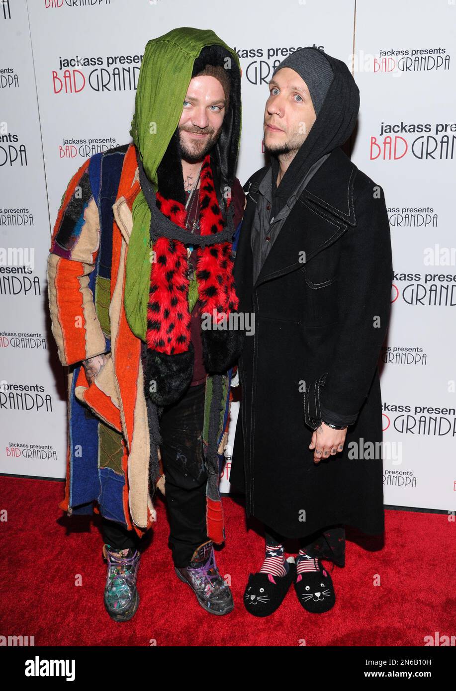 Actor and daredevil Bam Margera, left, and stuntman Brandon Novak ...