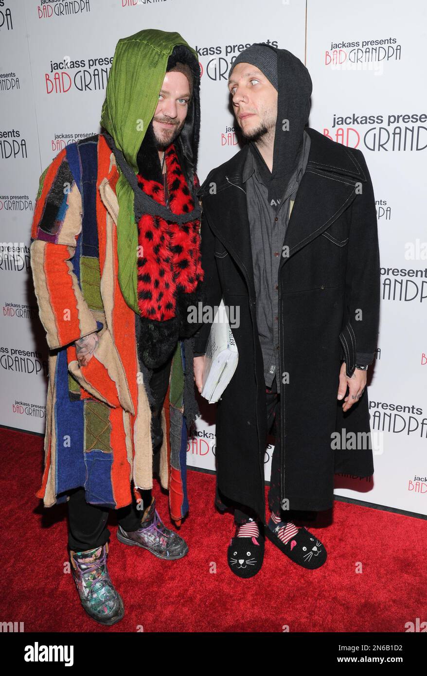 Actor and daredevil Bam Margera, left, and stuntman Brandon Novak ...