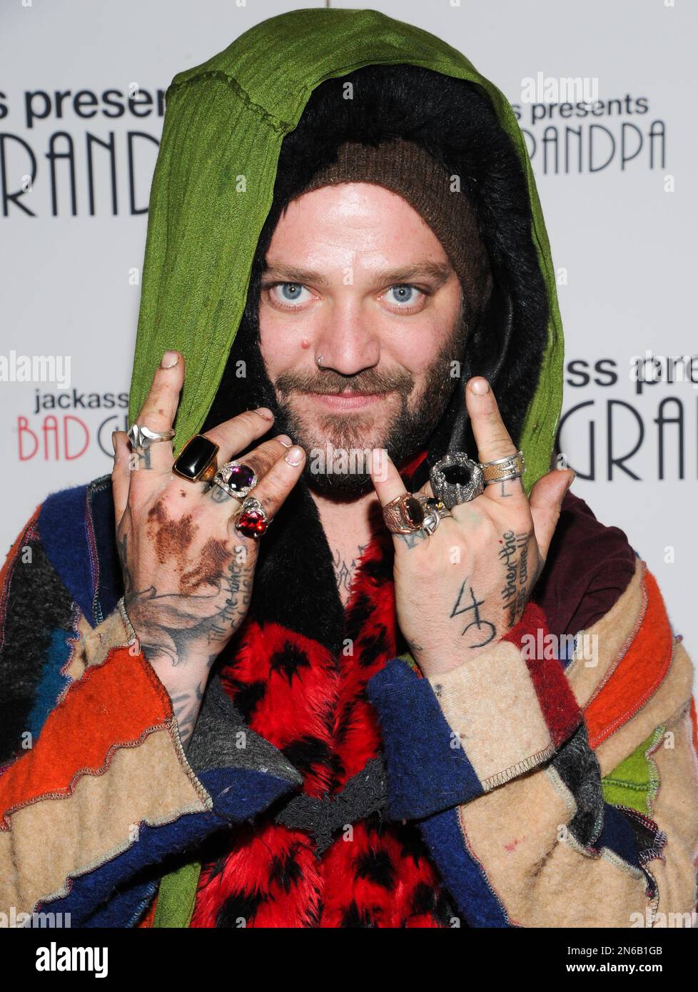 Actor and daredevil Bam Margera attends a special screening of "Jackass ...