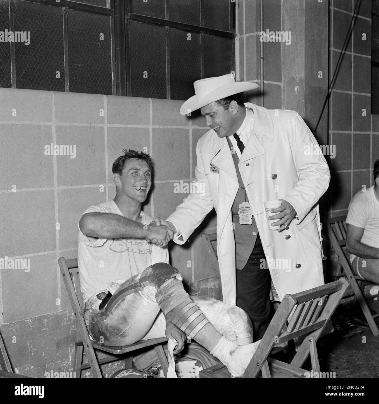 FILE - In this Jan. 1, 1960 file photo, Houston Oilers owner K.S. "Bud ...