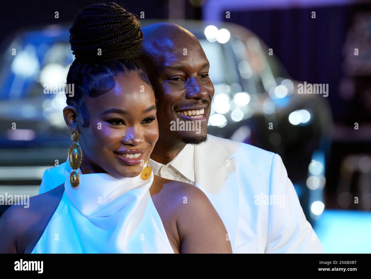 Tyrese Gibson poses with Zelie Timothy at the trailer launch of the ...