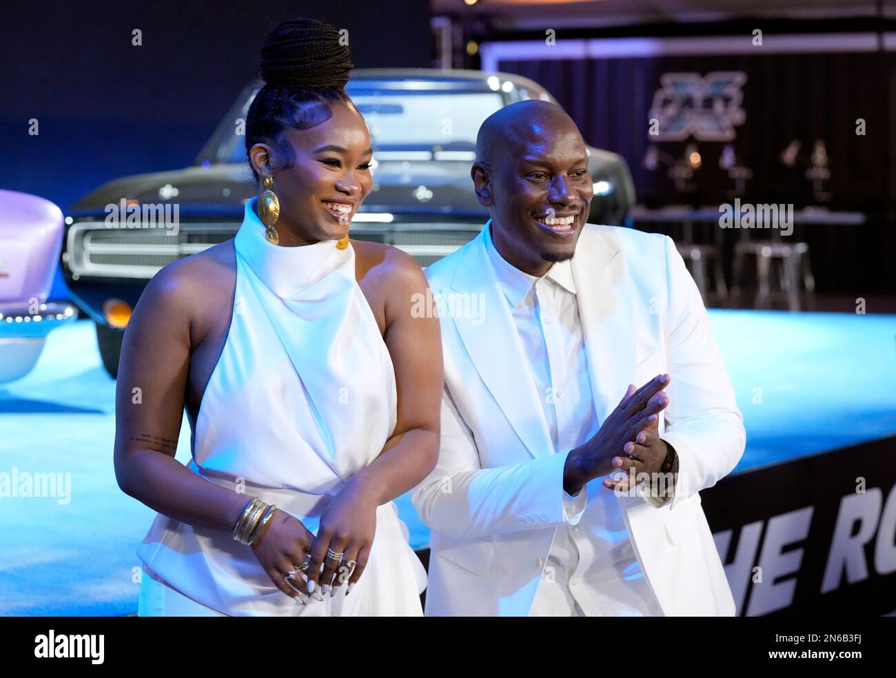 Tyrese Gibson poses with Zelie Timothy at the trailer launch of the ...