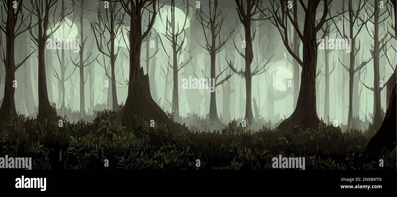 Horror movie forest Stock Vector Images - Alamy