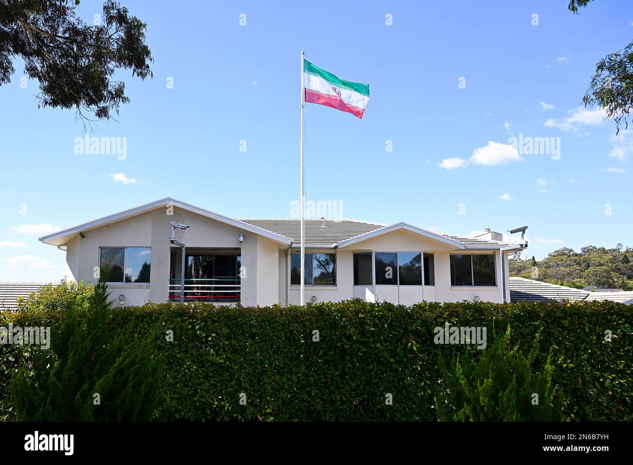 A general view of the Iranian Embassy in Canberra, Friday, February 10 ...