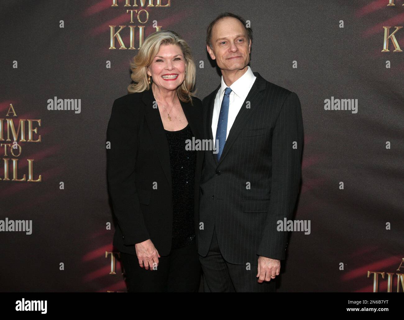 Actress Debra Monk, left, and actor David Hyde Pierce, right, attend ...