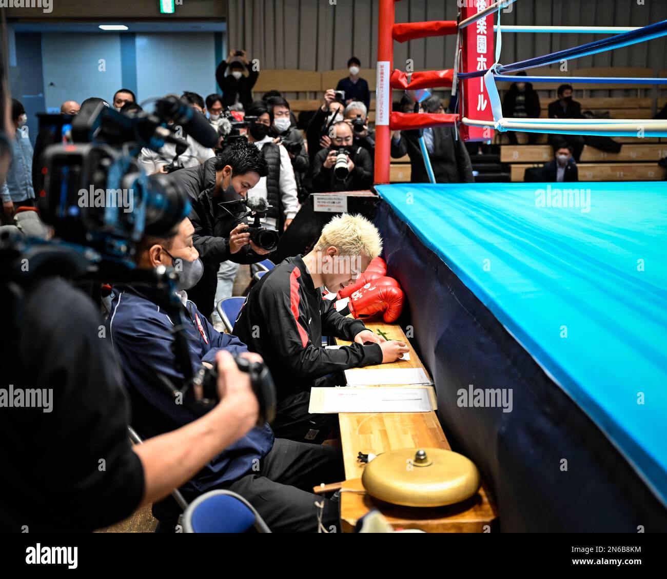 Tokyo, Japan. 9th Feb, 2022. Tenshin Nasukawa, former kickboxer, and ...