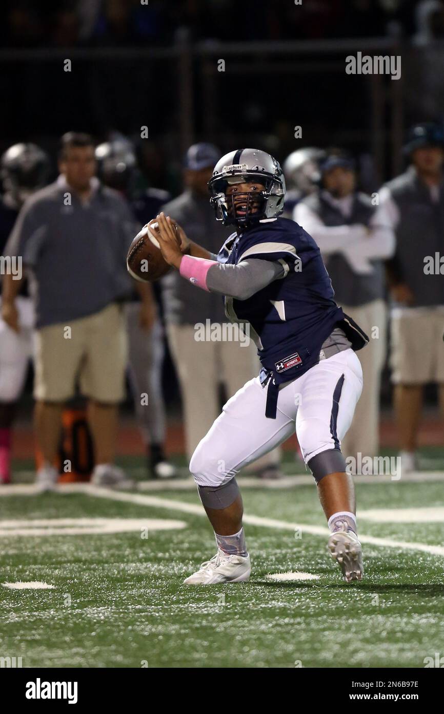 Lincoln Railsplitters QB Javon Moore #8 in action against the Erasmus ...