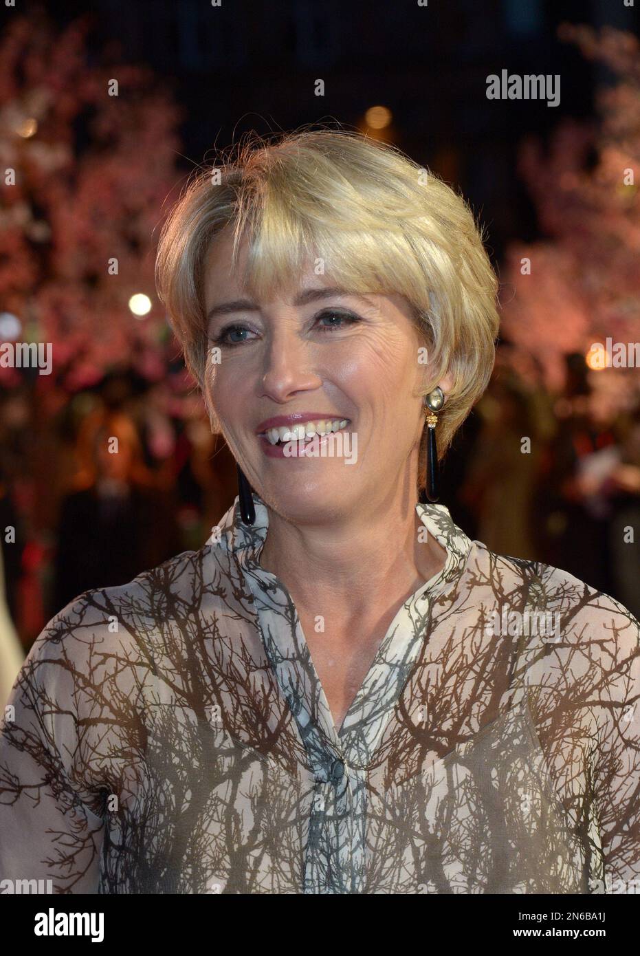 British actress Emma Thompson arrives at the 57th BFI London Film ...