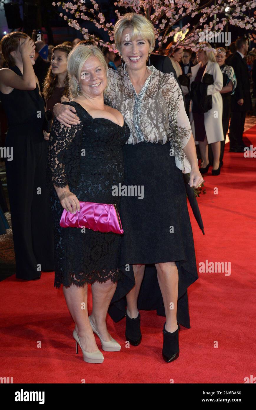 English producer Alison Owen and British actress Emma Thompson share a ...