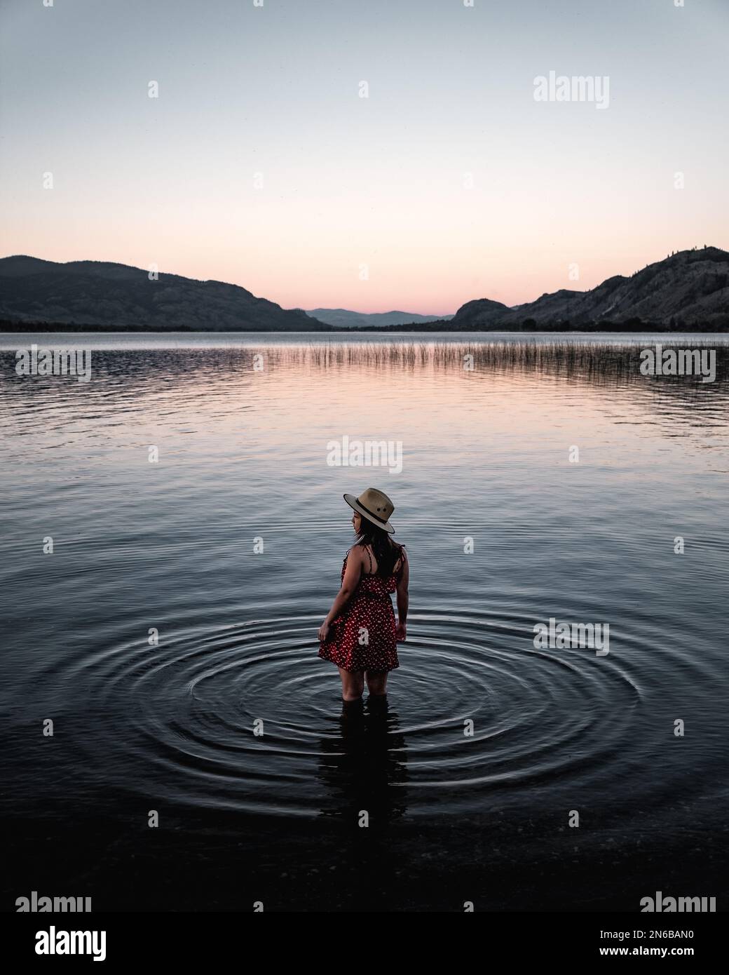 Girl in lake ripple hi-res stock photography and images - Alamy