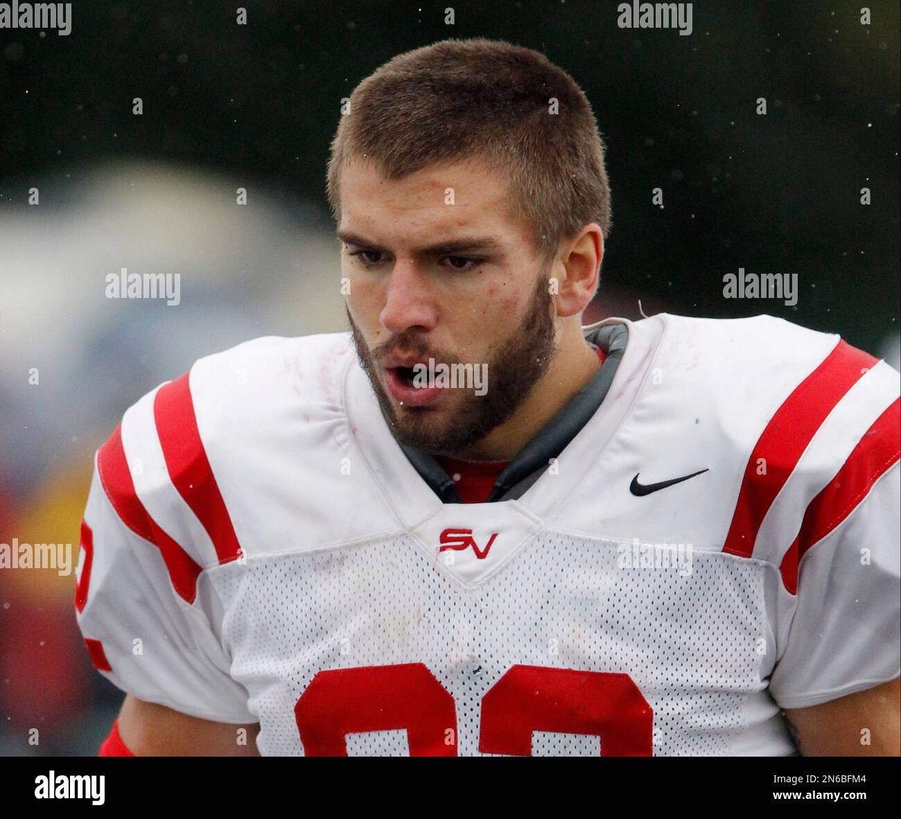 Saginaw Valley wide receiver Jeff Janis walks off the field after ...